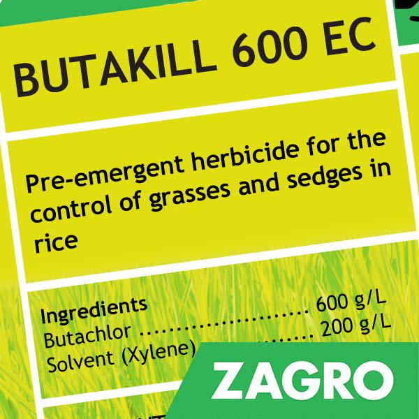 Butachlor -Pre-emergence herbicide for the control of grasses